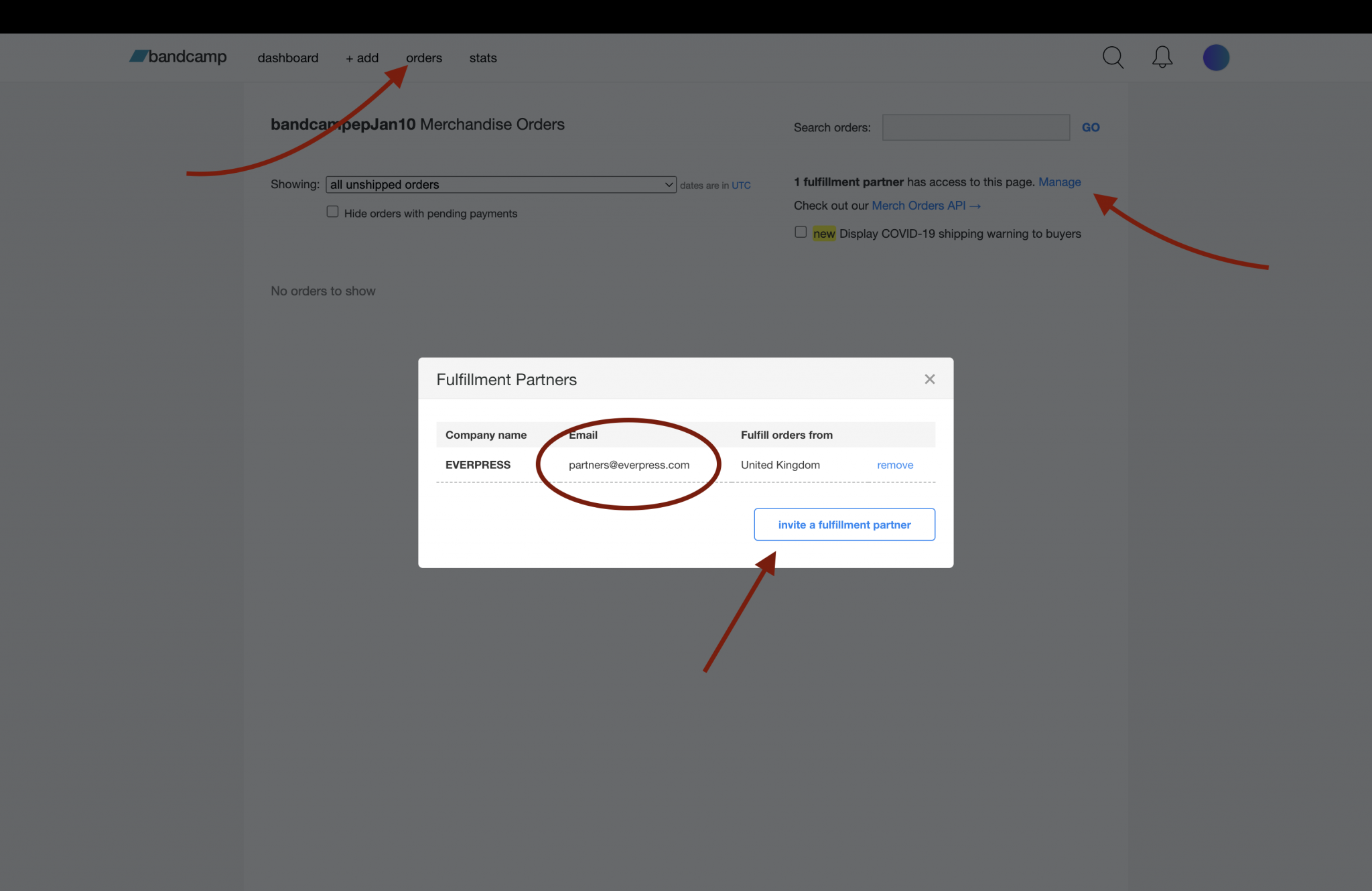 How to integrate with Bandcamp | Everpress