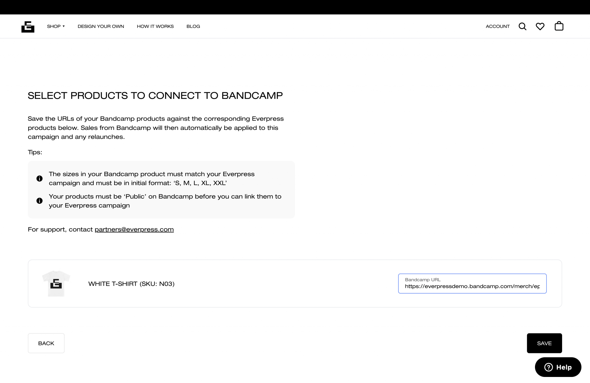 How to integrate with Bandcamp | Everpress
